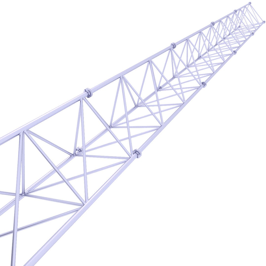 Steel Truss Mast Pole Tower 1 Model - TurboSquid 2257209