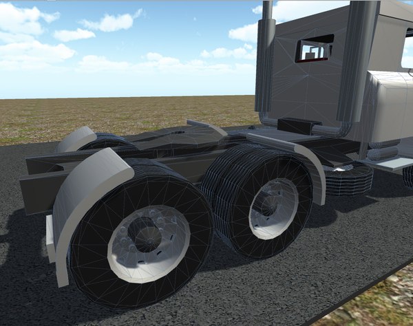 3d semi tractor trailer model