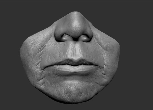 3d lips ztl zbrush model