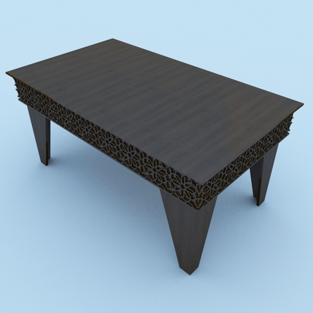 Traditional Table 3D Model - TurboSquid 1301217