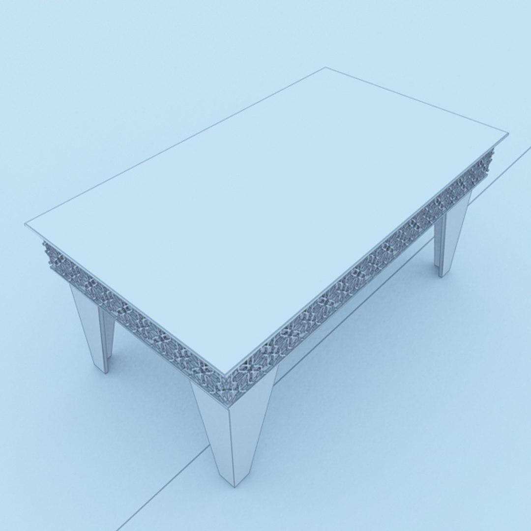 Traditional Table 3D Model - TurboSquid 1301217