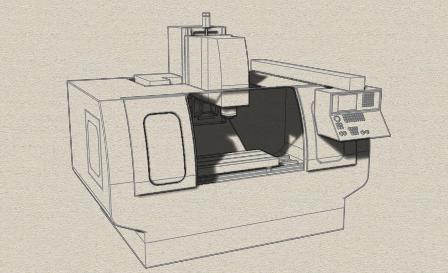 Machine Cnc 3D Model - TurboSquid 1246604
