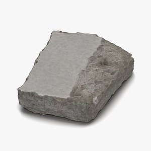 3d Concrete Chunk 8 Materials Model