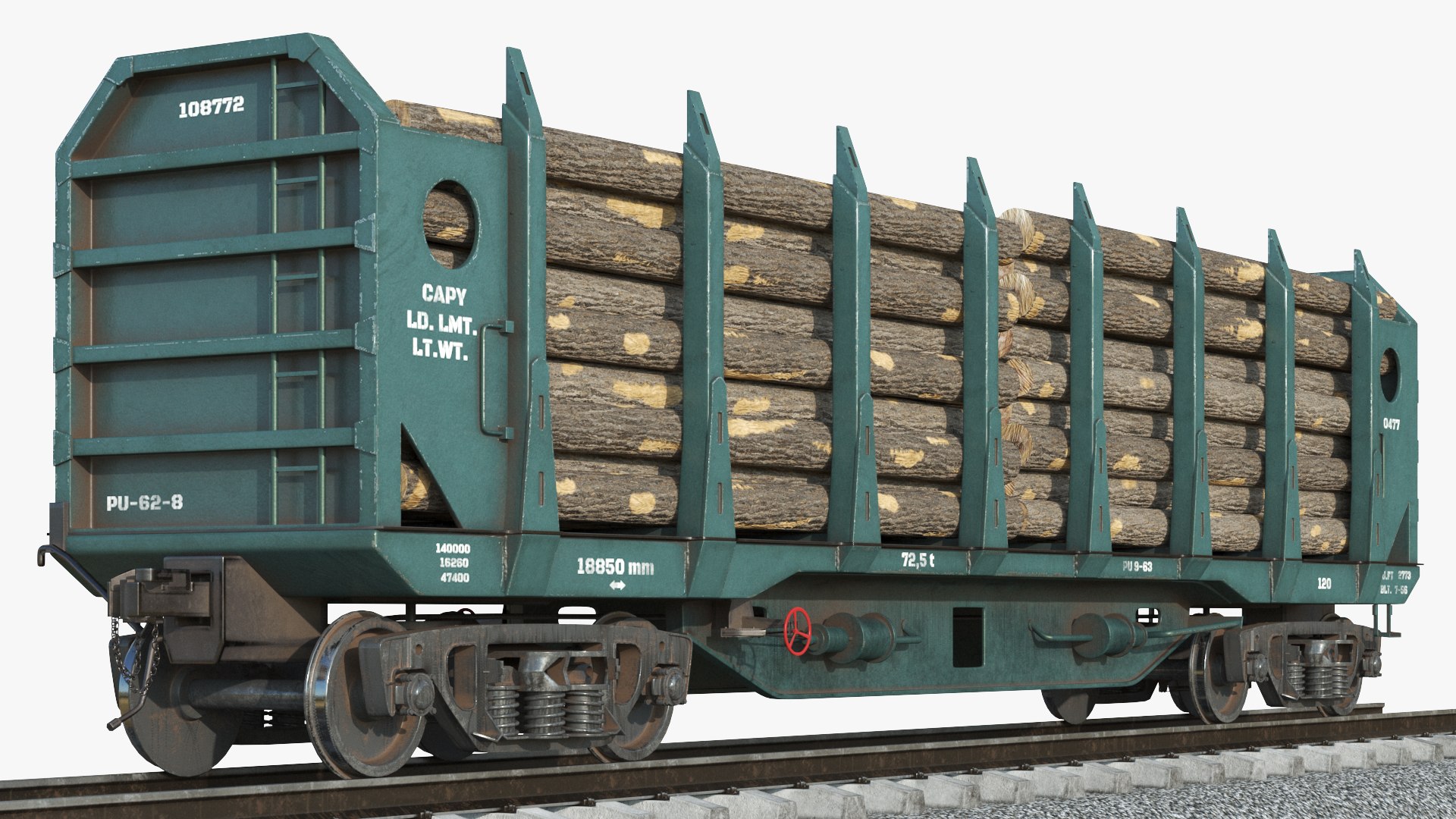 3D Model Logging Car Blue - TurboSquid 1438819