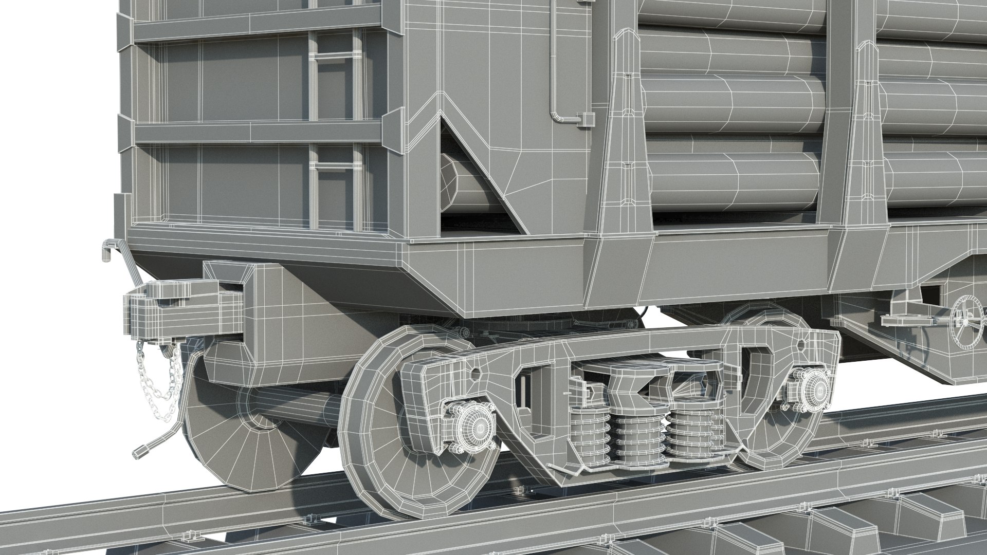 3D model logging car blue - TurboSquid 1438819