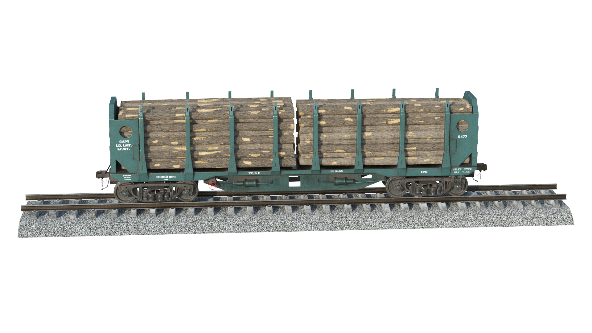 3D Model Logging Car Blue - TurboSquid 1438819