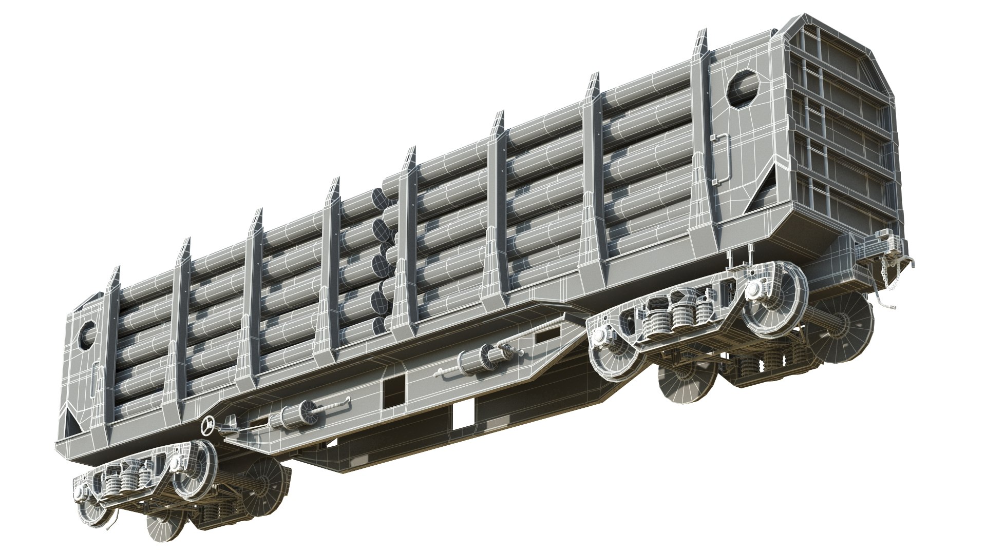 3D model logging car blue - TurboSquid 1438819