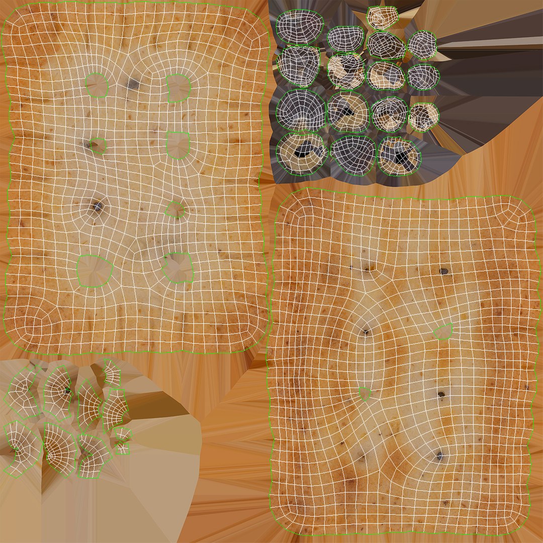 Cracker rectangular 01 3D model - TurboSquid 1523424