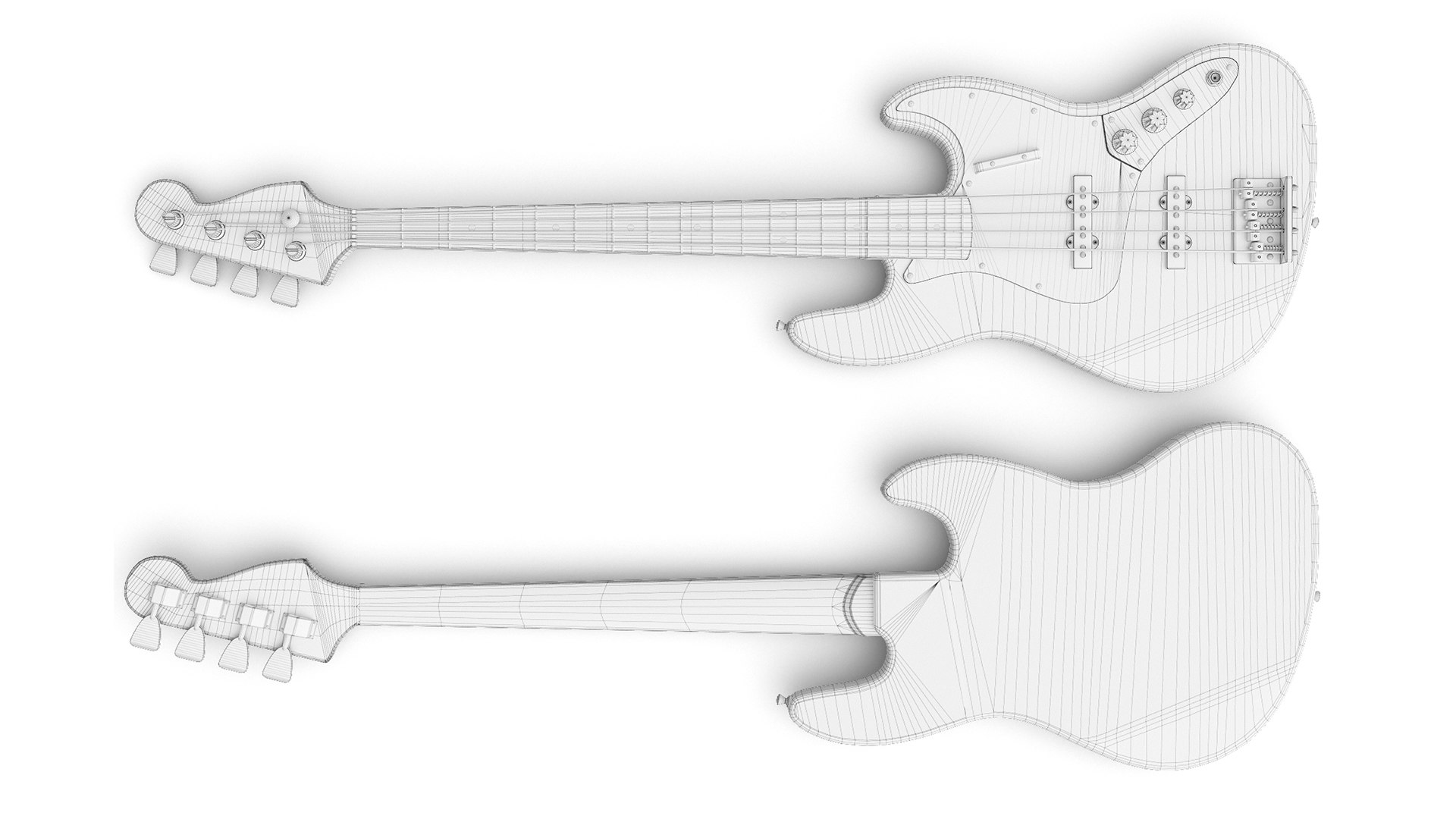 Bass Guitar Collection 3D Model - TurboSquid 1894696