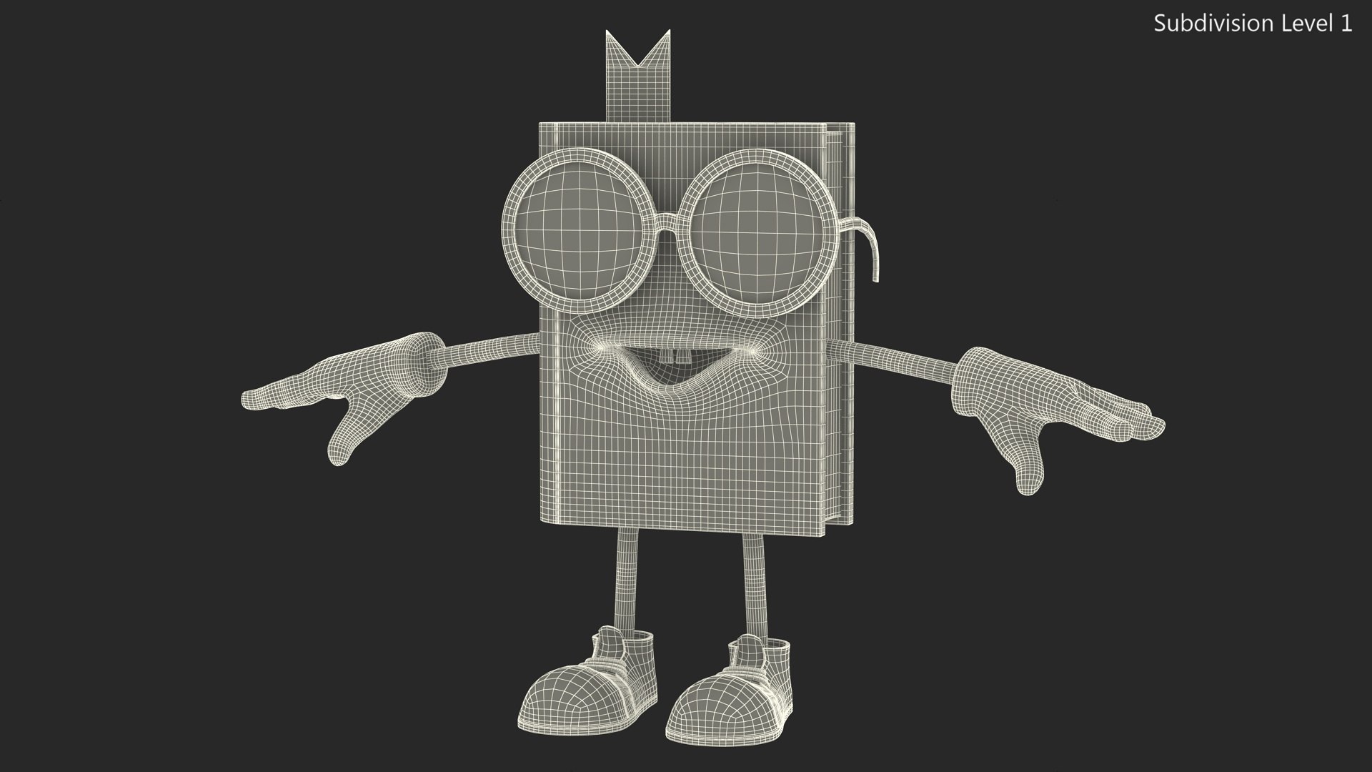 Cartoon Character Yellow Book T-Pose 3D - TurboSquid 2136704