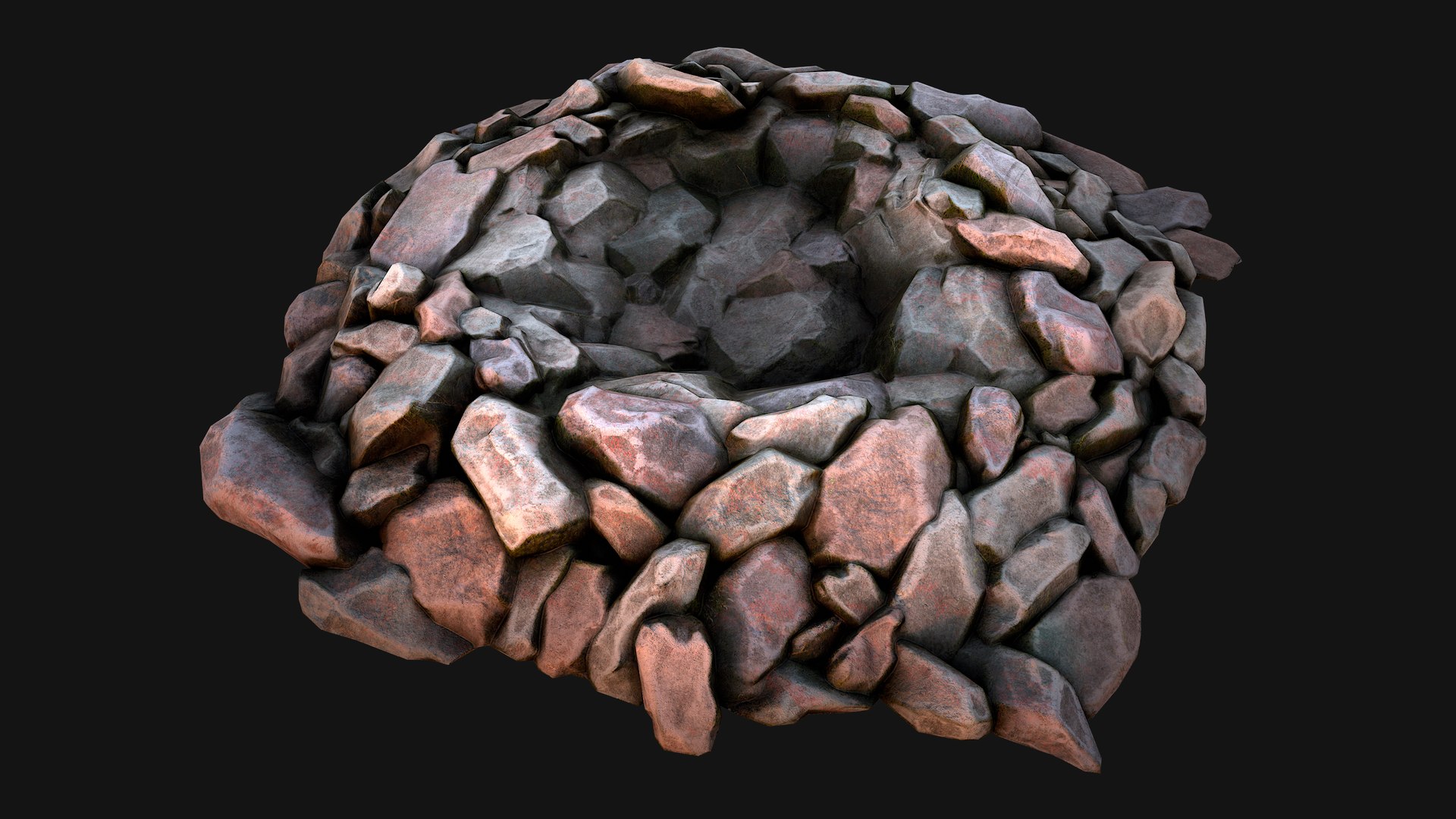 Stone And Rocks Mineral Ore Deposits Pile 3D - TurboSquid 2279980