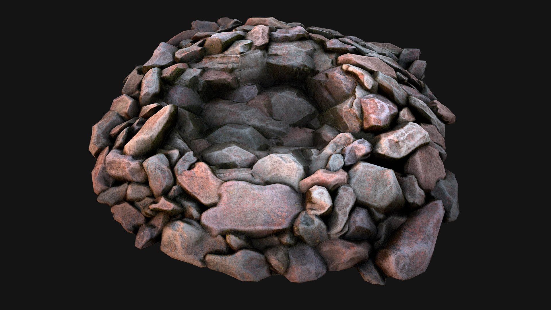 Stone And Rocks Mineral Ore Deposits Pile 3D - TurboSquid 2279980