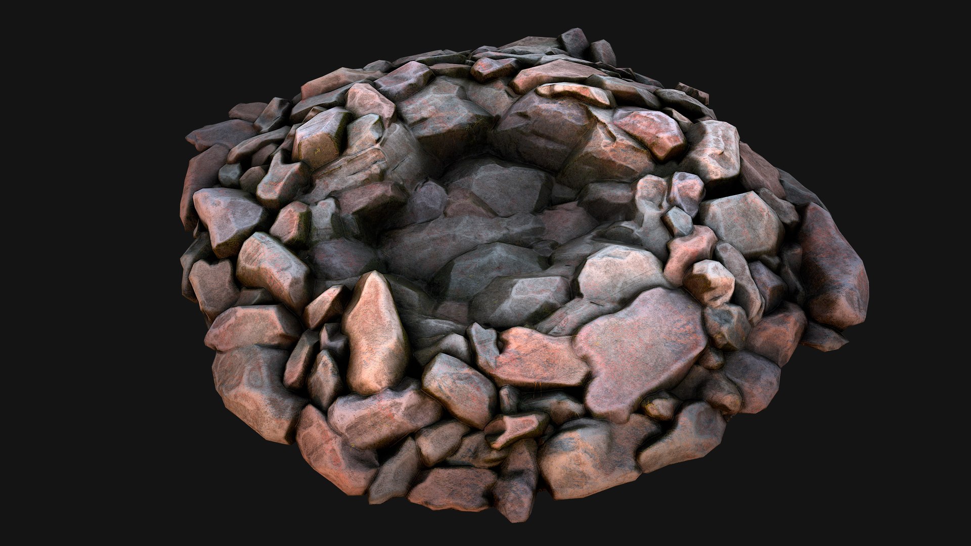 Stone And Rocks Mineral Ore Deposits Pile 3D - TurboSquid 2279980