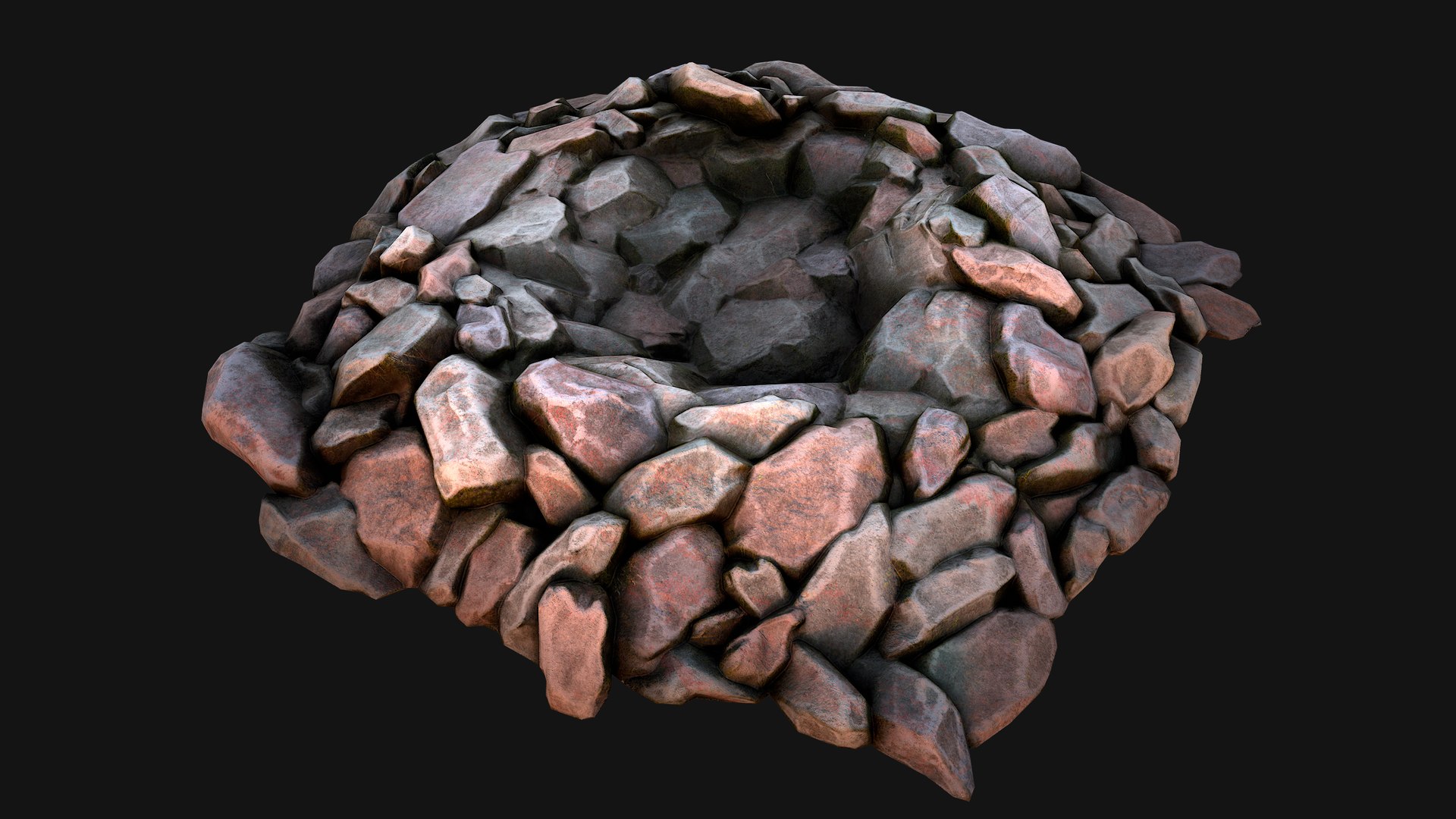 Stone And Rocks Mineral Ore Deposits Pile 3D - TurboSquid 2279980