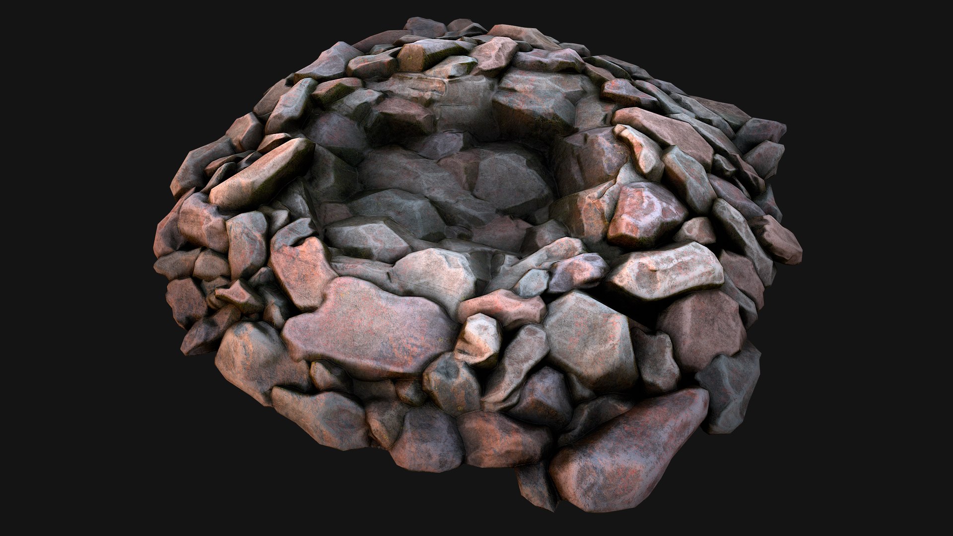 Stone And Rocks Mineral Ore Deposits Pile 3D - TurboSquid 2279980