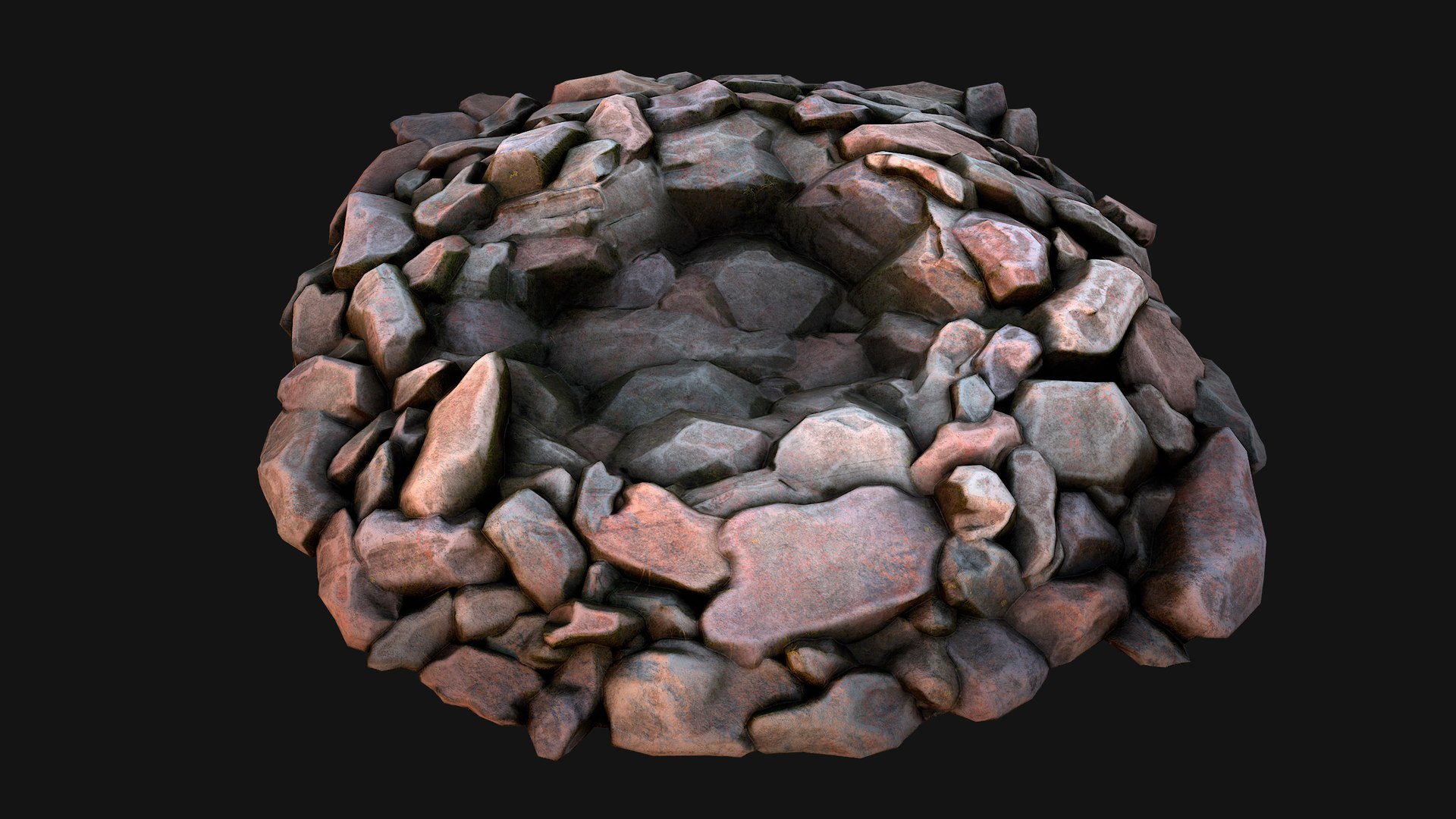 Stone And Rocks Mineral Ore Deposits Pile 3D - TurboSquid 2279980