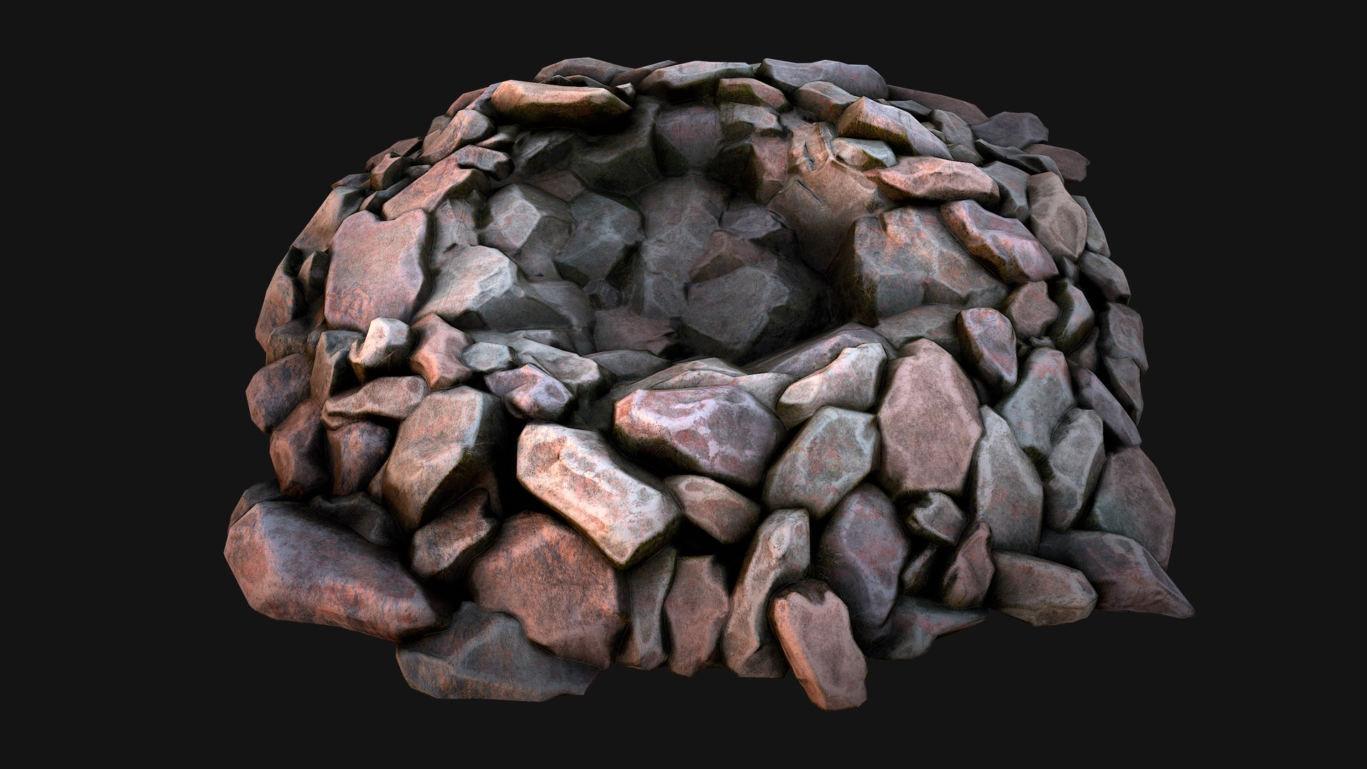 Stone And Rocks Mineral Ore Deposits Pile 3D - TurboSquid 2279980