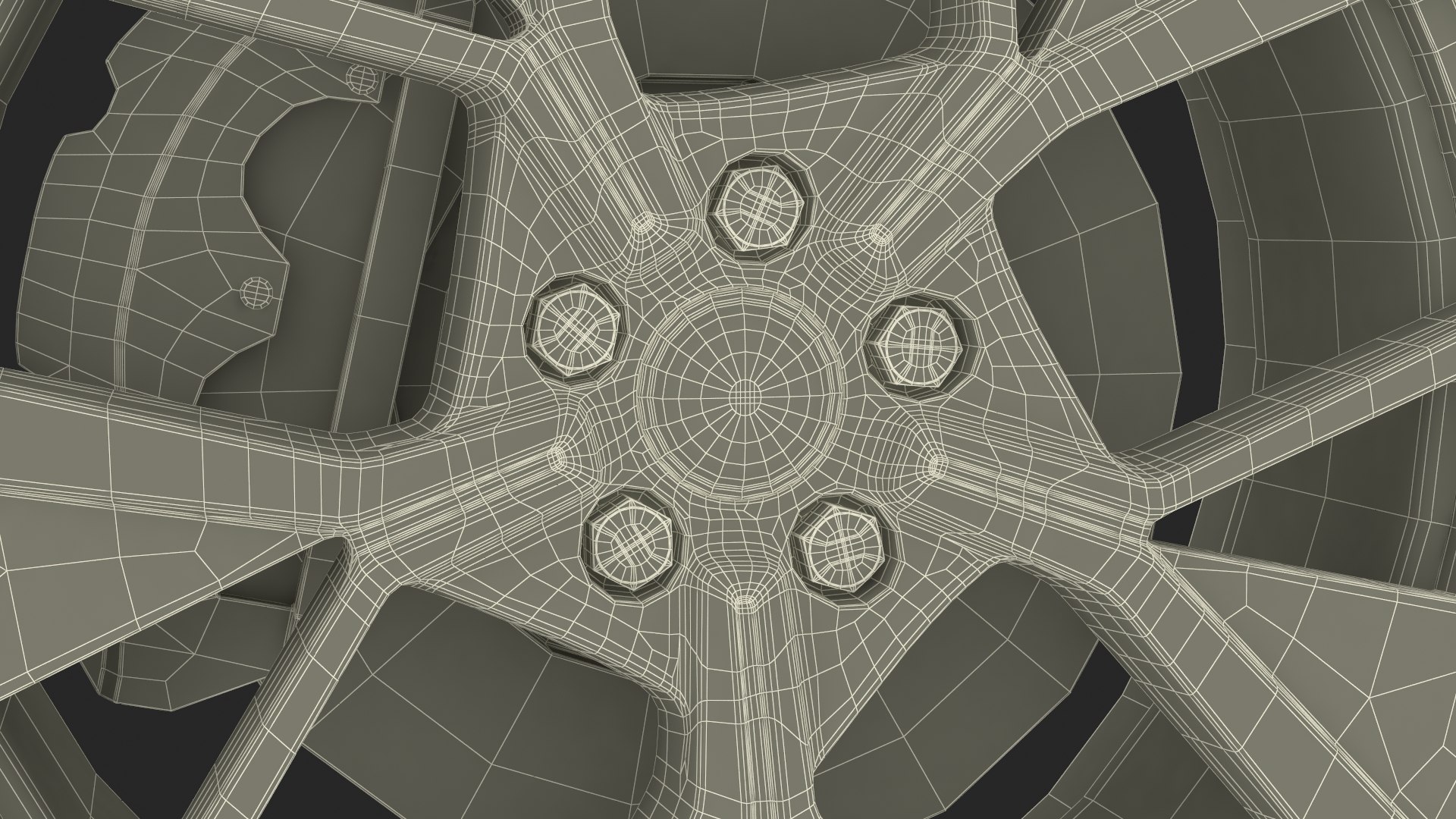 Car Tire With Brake Disc And Shock Absorber 3D Model - TurboSquid 2383213