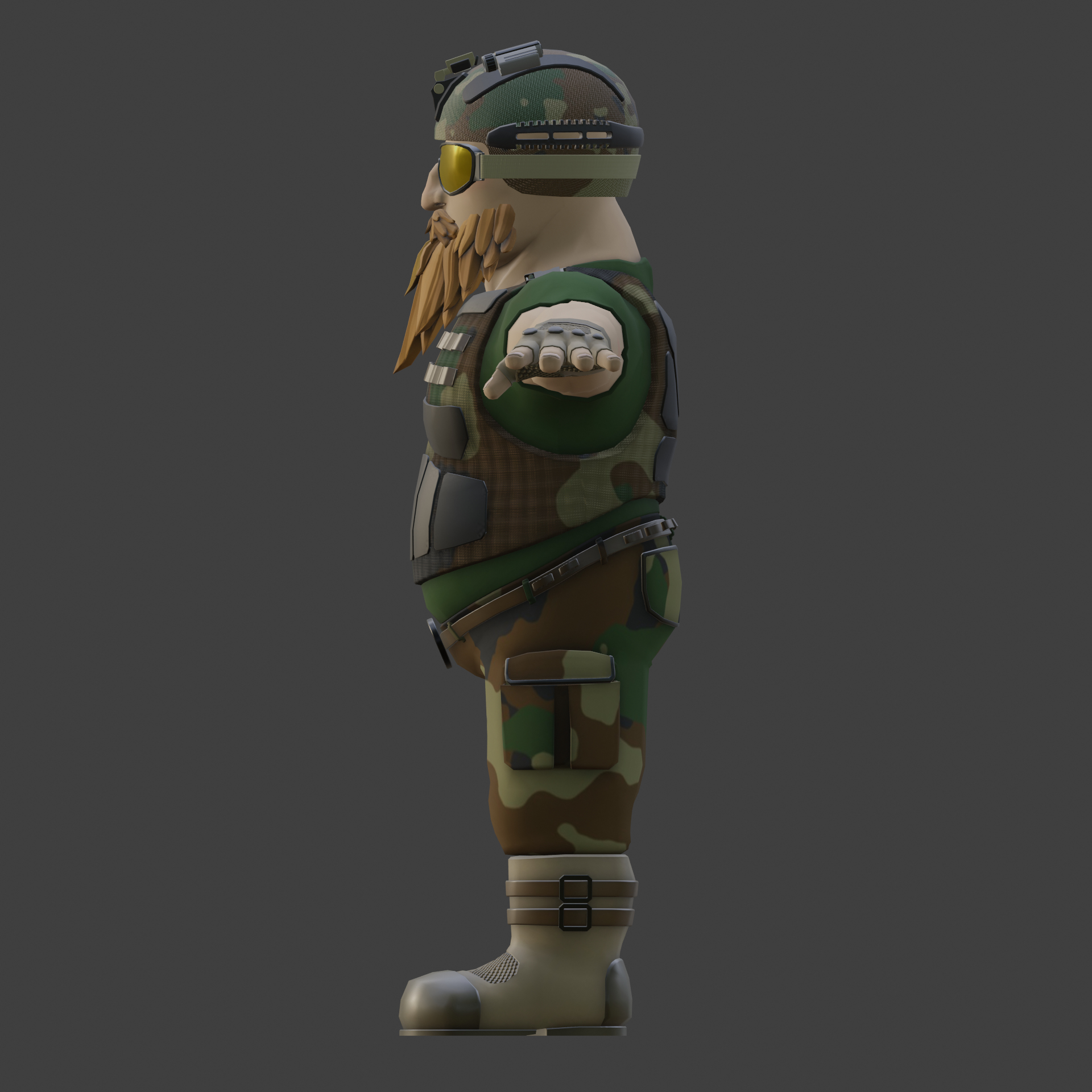 modelo 3d Carácter enano militar estilizado - TurboSquid 1817695