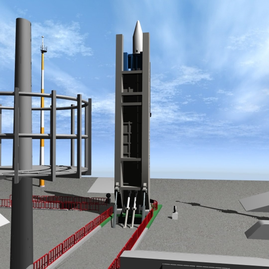 South Korean Naro Launch Pad 3d Model