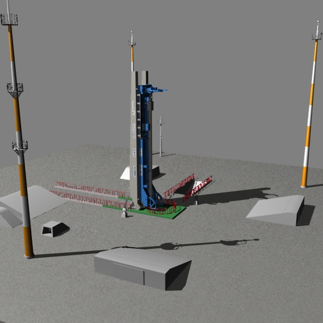 South Korean Naro Launch Pad 3d Model