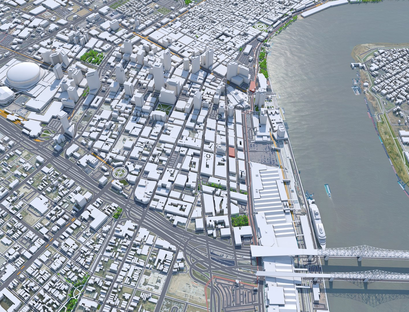 3D New Orleans Downtown Louisiana USA - TurboSquid 1989472