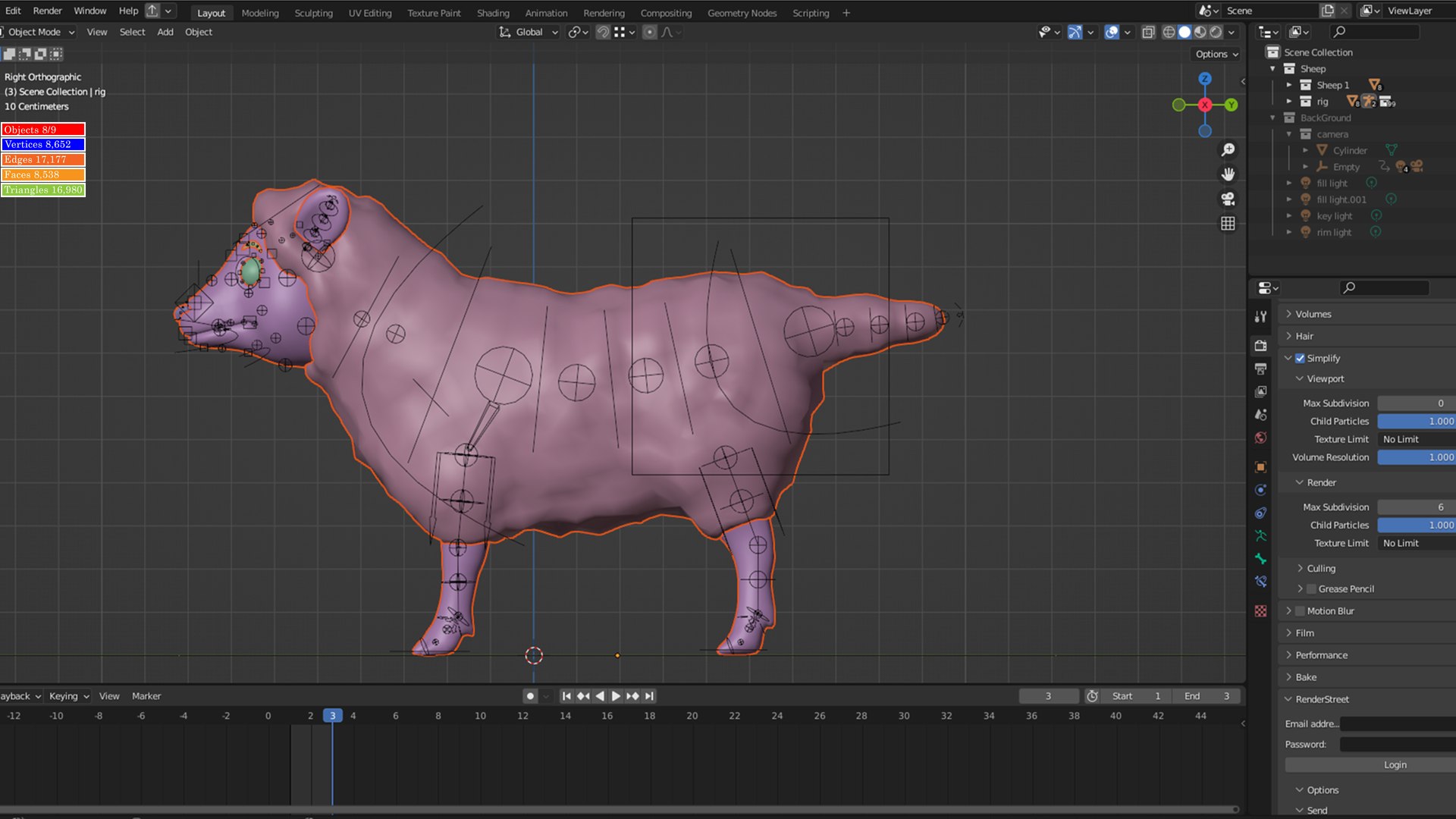3D Sheep 3D Cartoon Rigged Model - Blender - TurboSquid 2221268