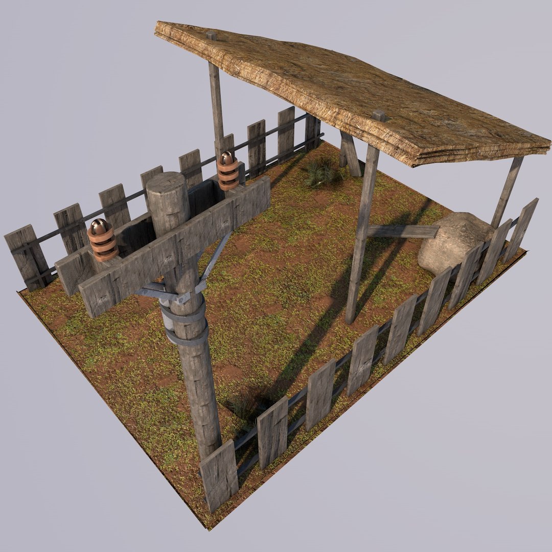 3D Woodenboards Shelter Model - TurboSquid 1452190