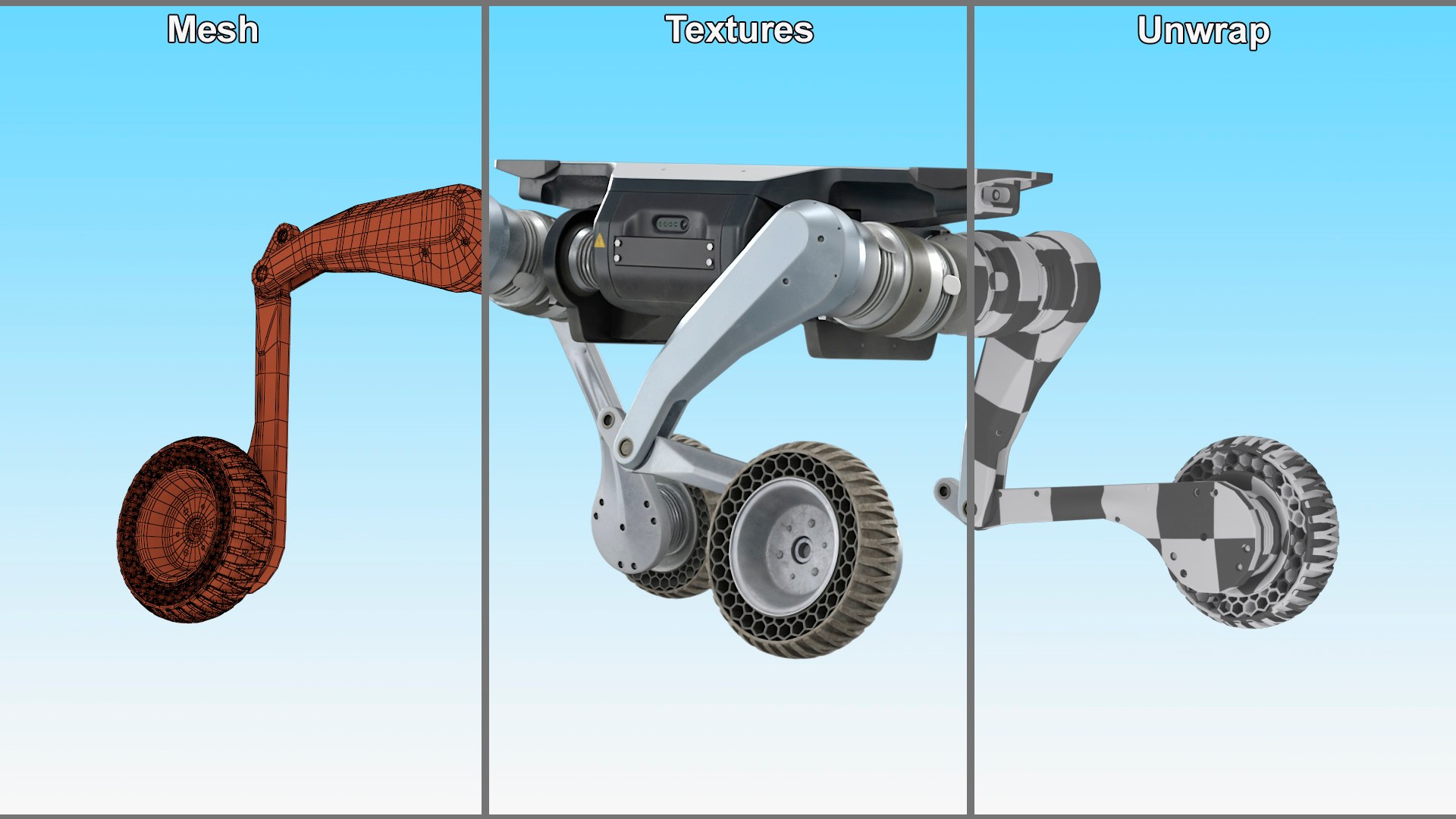 Lynx Multi Terrain Robot Used Dynamic Descent Pose 3D Model ...