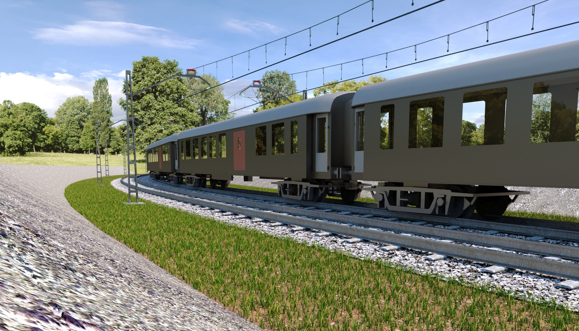 Railway Train Rail 3D Model - TurboSquid 1685879