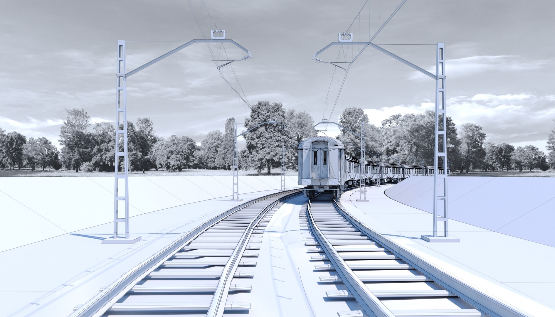 Railway Train Rail 3D Model - TurboSquid 1685879