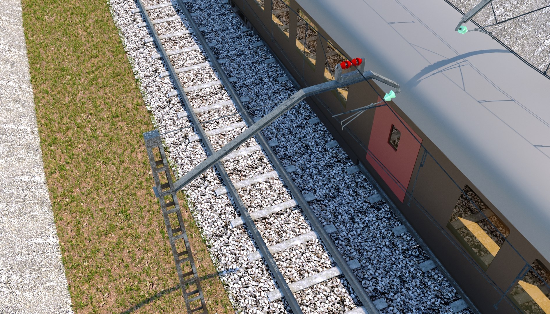 Railway Train Rail 3D Model - TurboSquid 1685879
