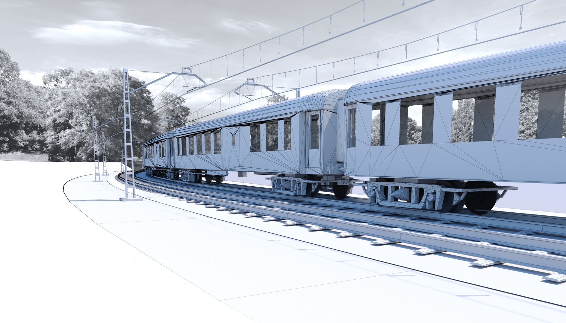 Railway Train Rail 3D Model - TurboSquid 1685879