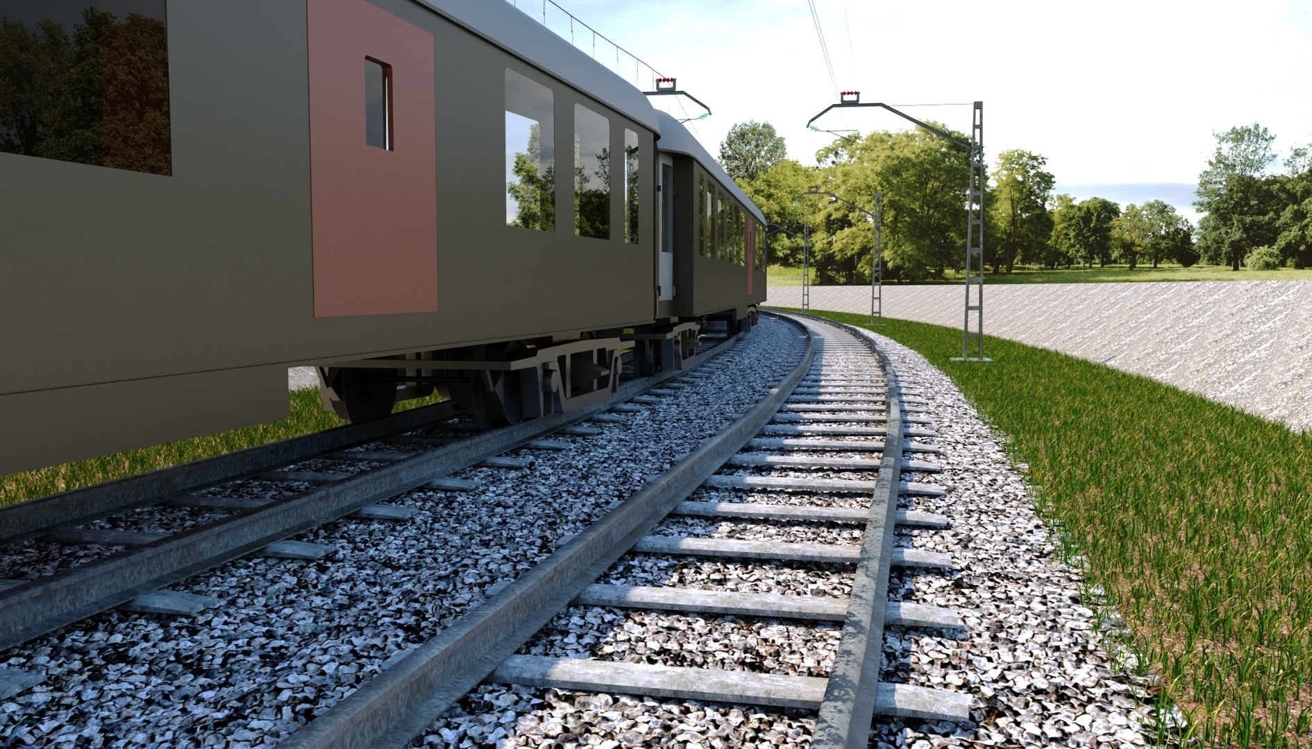 Railway Train Rail 3D Model - TurboSquid 1685879
