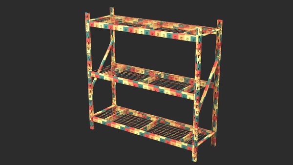 3D Steel Shelf model - TurboSquid 1836852