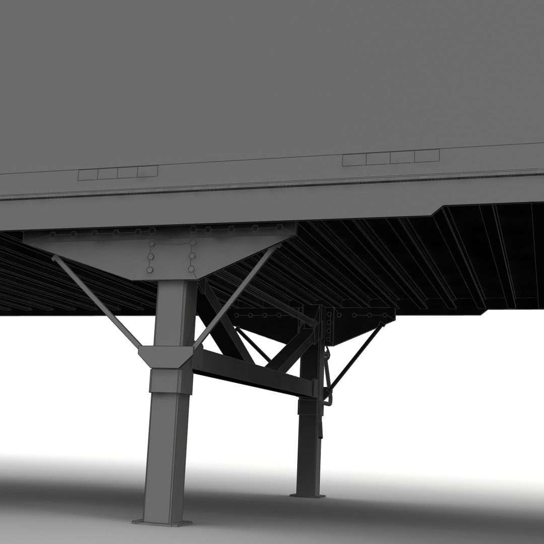 3d Van Trailer 4 Axle Model