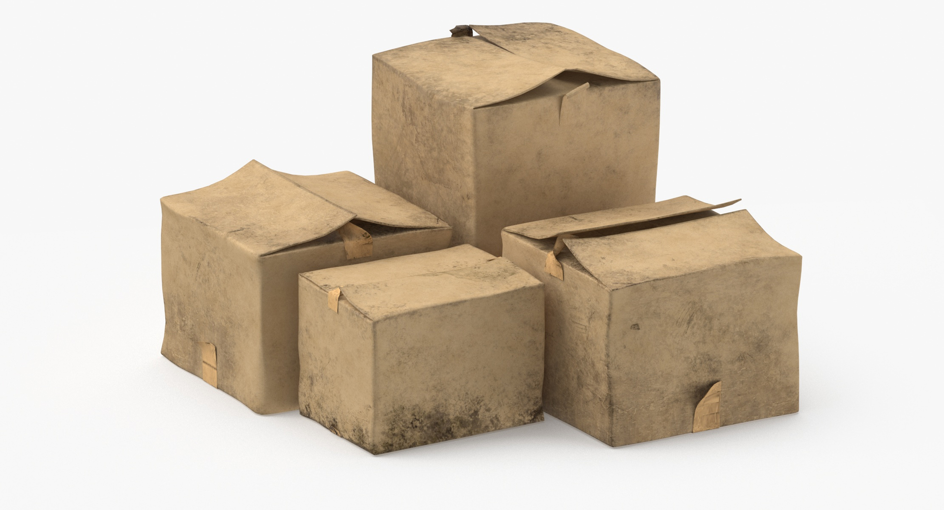3D Moving Box Pile Damaged - TurboSquid 2117836