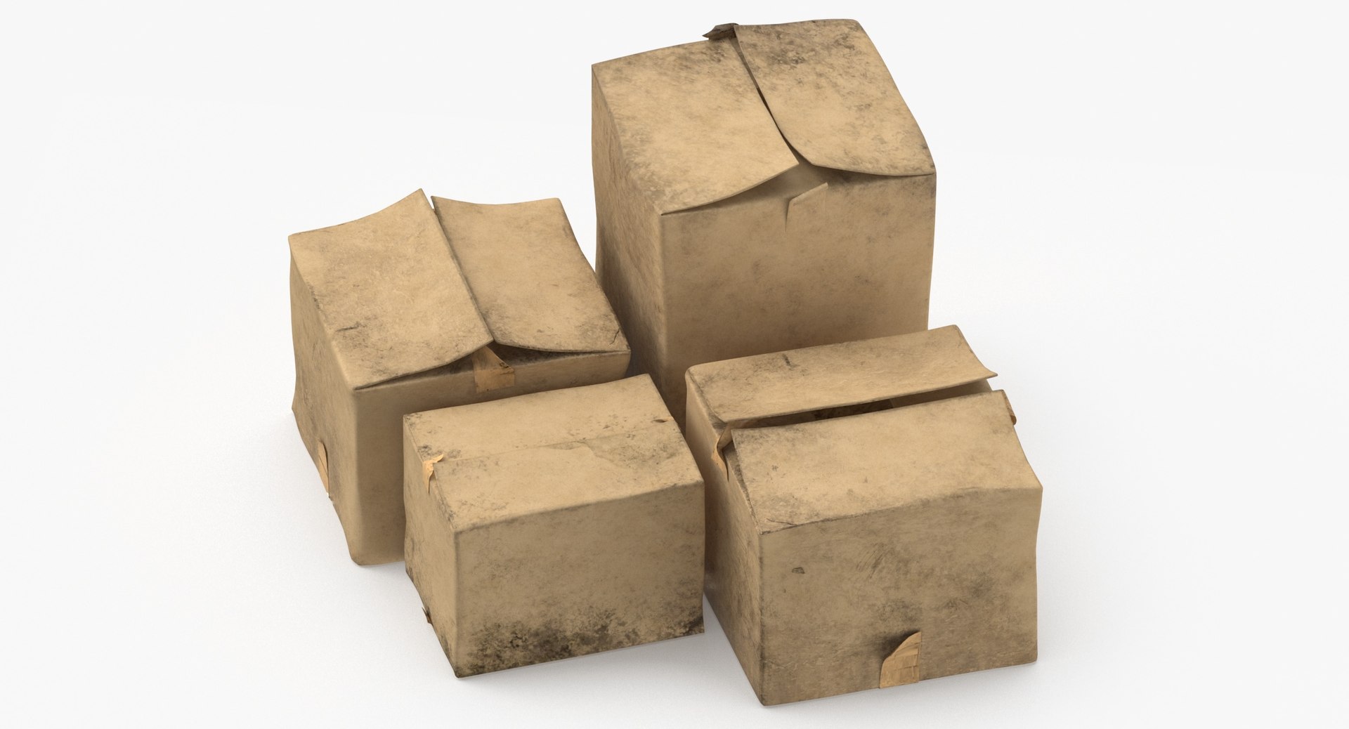 3D Moving Box Pile Damaged - TurboSquid 2117836