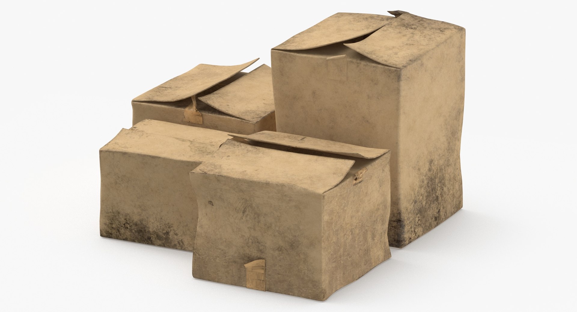 3D Moving Box Pile Damaged - TurboSquid 2117836