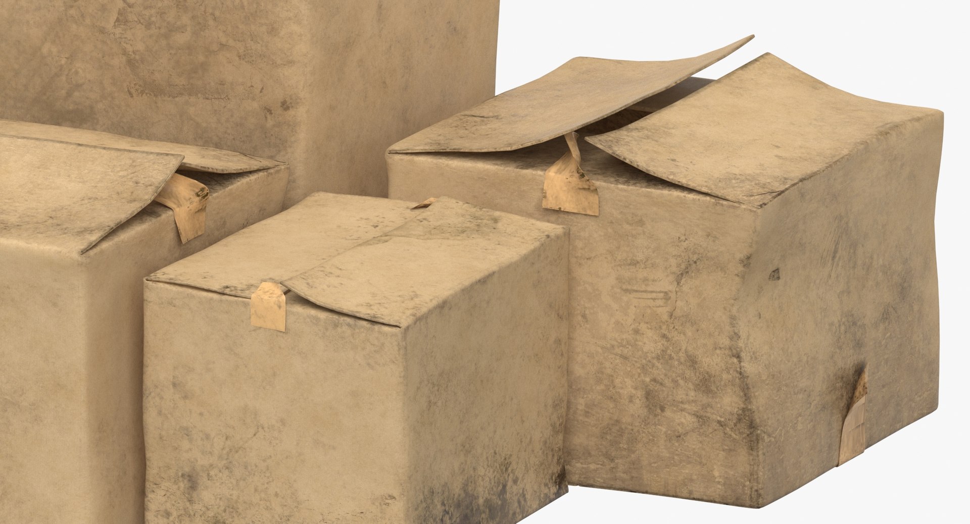 3D Moving Box Pile Damaged - TurboSquid 2117836