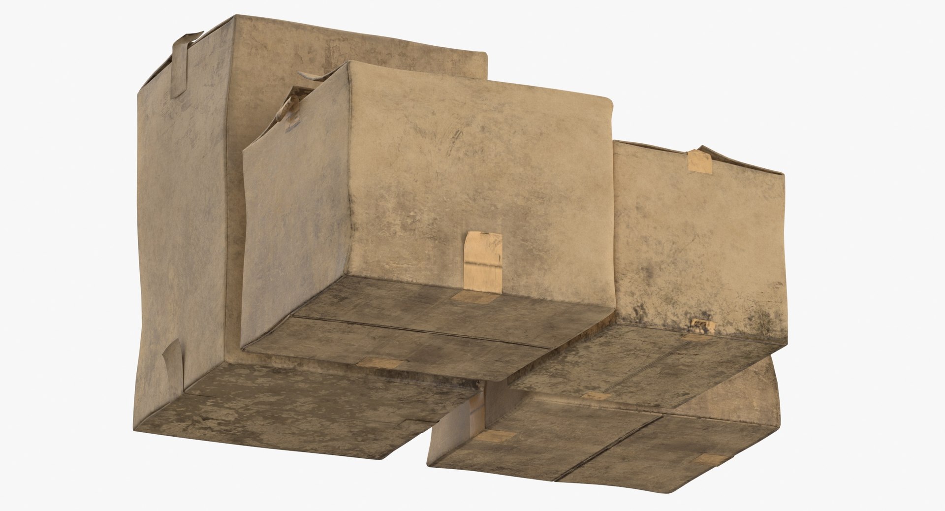 3D Moving Box Pile Damaged - TurboSquid 2117836