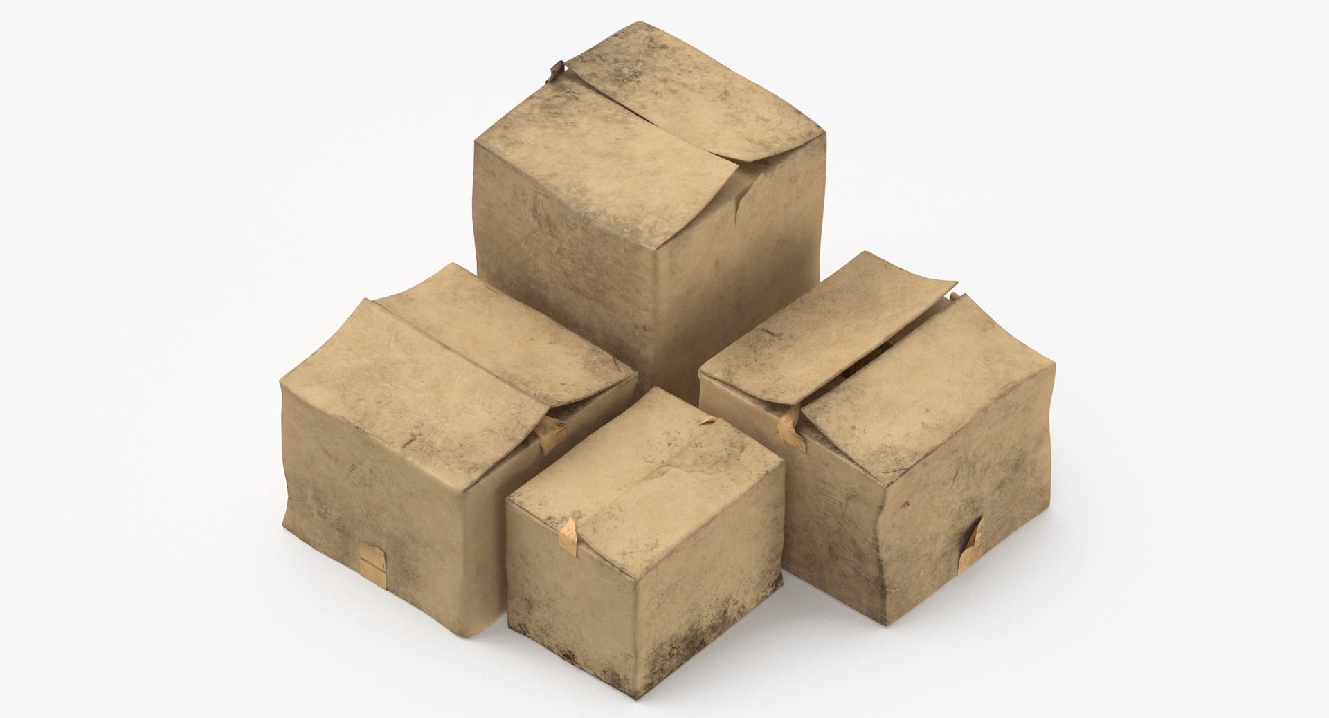 3D Moving Box Pile Damaged - TurboSquid 2117836