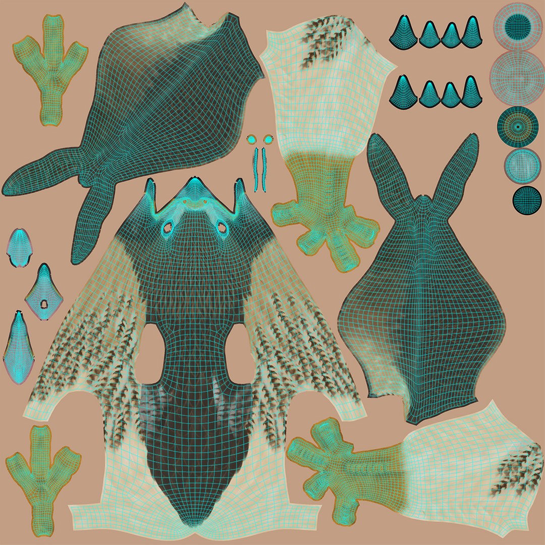 Red-tailed hawk animation tail model - TurboSquid 1220302