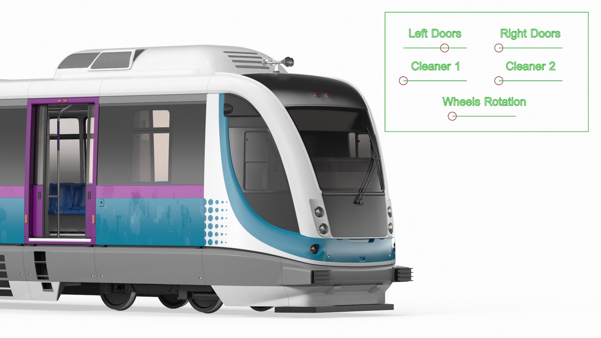 3D Urban Light Rail Train Rigged Model - TurboSquid 1886144