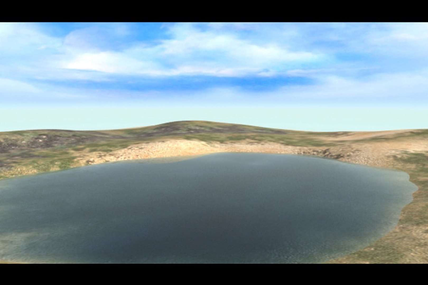3d terrain lake