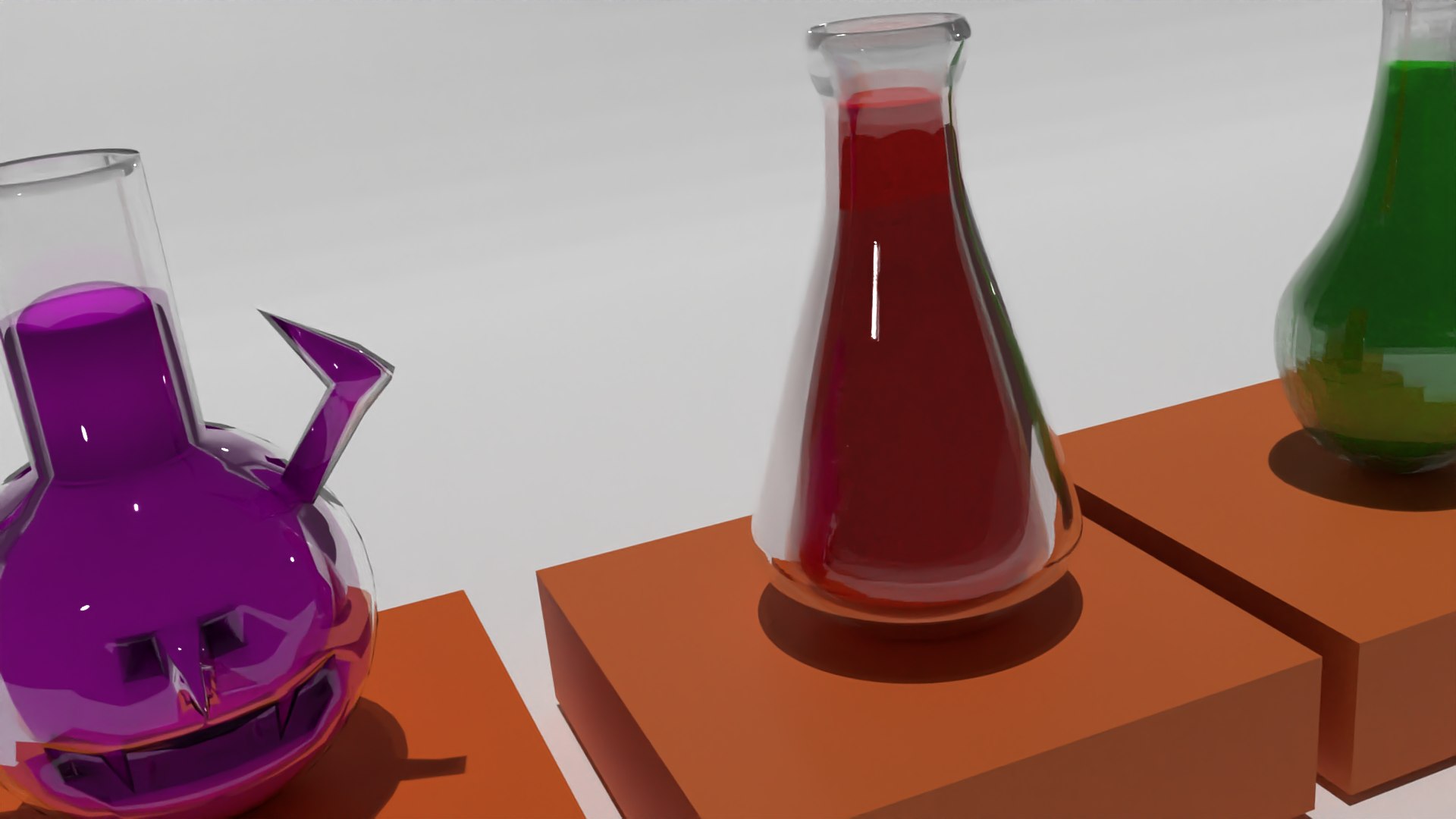 Three Lab Bottles 3D model - TurboSquid 1797118