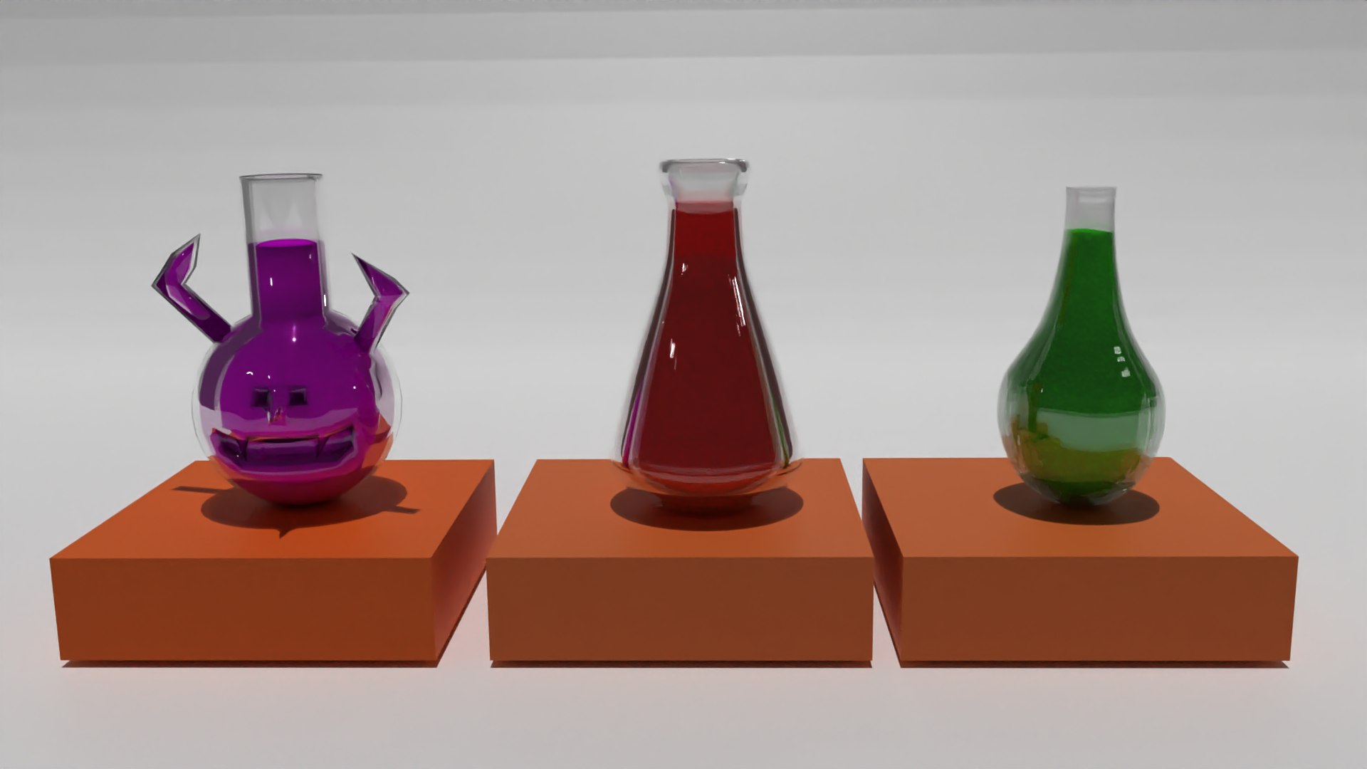 Three Lab Bottles 3D model - TurboSquid 1797118