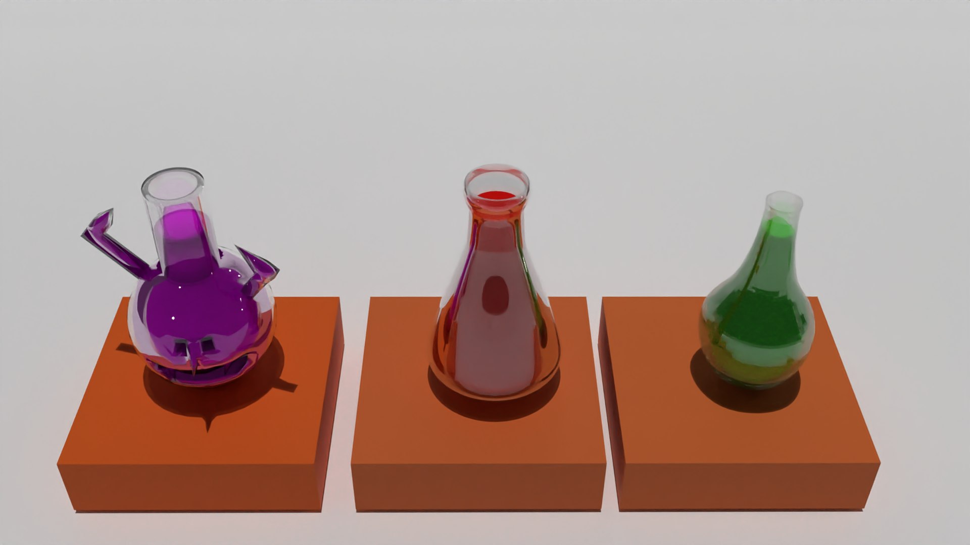 Three Lab Bottles 3D model - TurboSquid 1797118