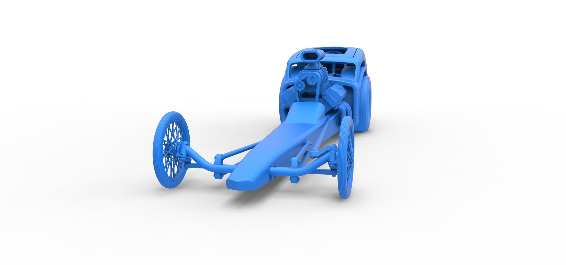 3D Diecast Front Engine Old School Dragster With Shell Version 8 Scale ...