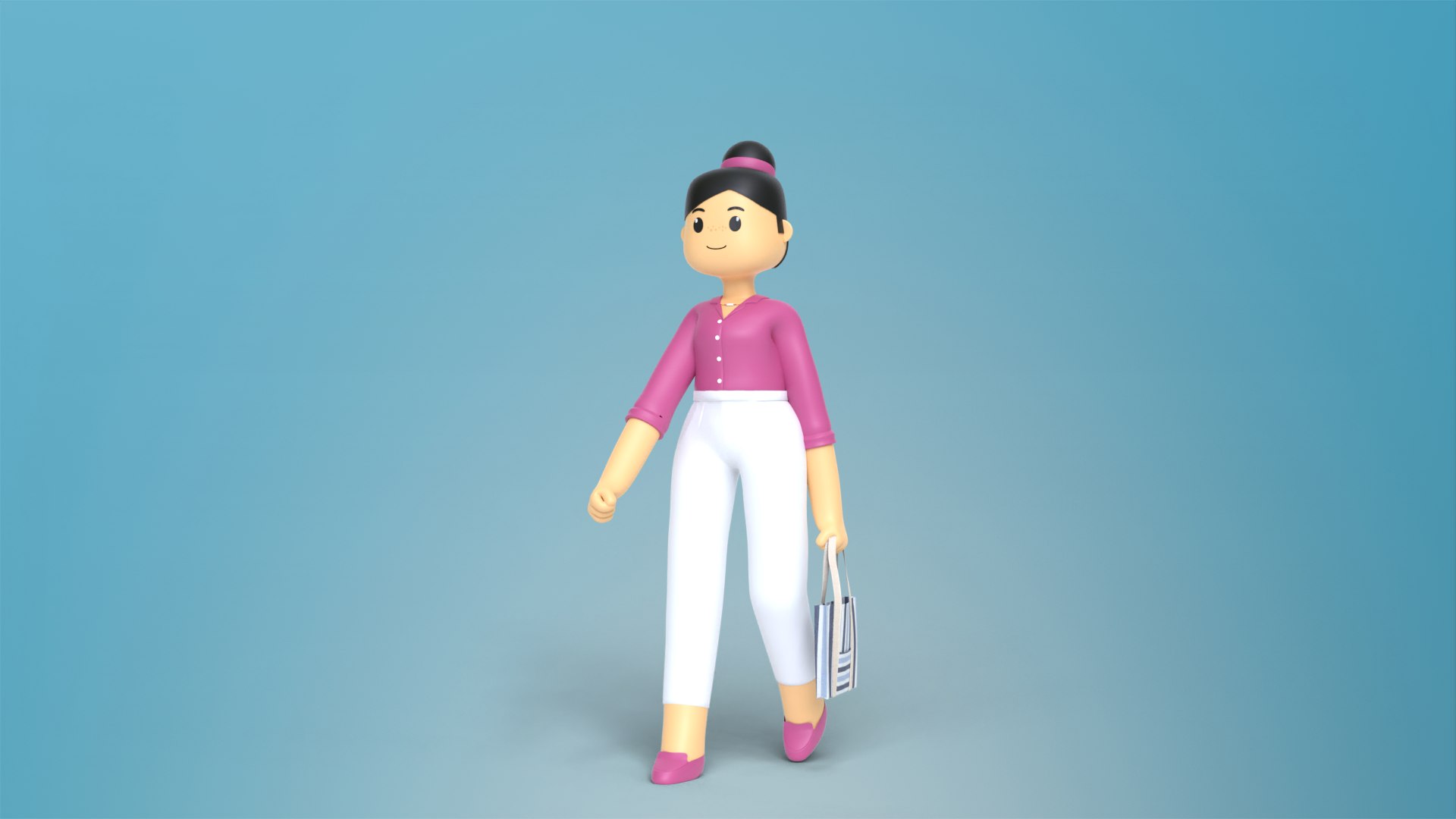 Minimal People Woman Character 2001 3D Model - TurboSquid 2125633